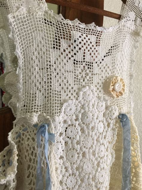SALE Crocheted Vintage Doily Lace Shabby Magnolia Style
