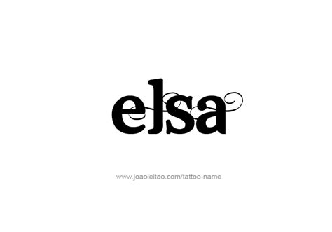 Elsa Name Tattoo Designs