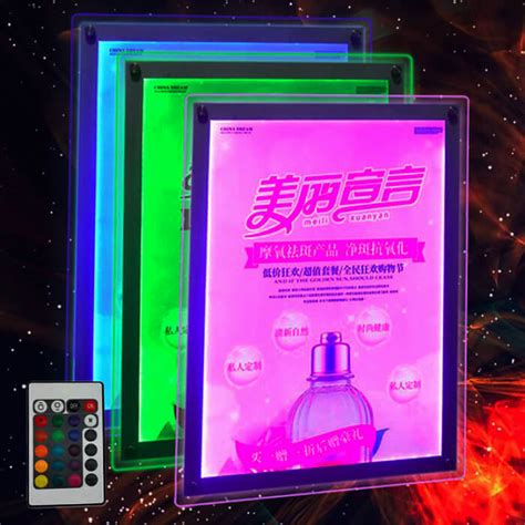 Full RGB Color Wall Mounted Acrylic Light Box Photo Frame