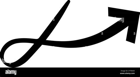 Single Black Arrow Pointing Upwards With A Curved Trajectory