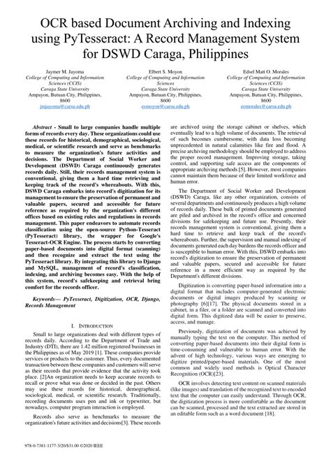 Pdf Ocr Based Document Archiving And Indexing Using Pytesseract A Record Management System