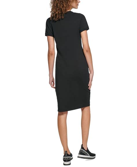 Dkny Outline Logo Short Sleeve Bodycon Dress And Reviews Activewear