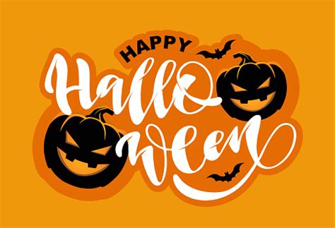 질감 배경에 설정 손 스케치 문자 해피 할로윈 파티 배너 디자인 인쇄 포스터용 템플릿 해피 할로윈 문자 타이포그래피 포스터입니다 10월에 대한 스톡 벡터 아트 및 기타