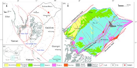 A Geological Map Of The Elip In South China He Et Al 2007 Ali Et