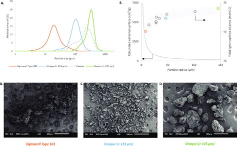 Particle Size Distribution Of The Three Cellulose Substrates Measured