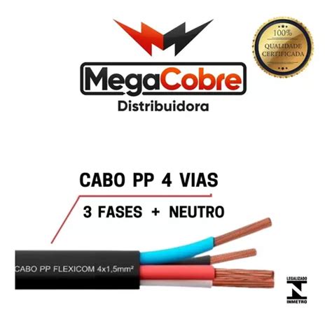 Cabo Pp De Vias Flexível x mm Com Metros Frete grátis