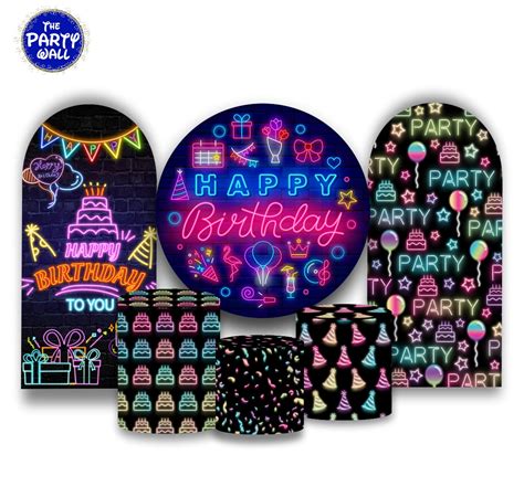 Neon Fundas Para Set 2 Complementos The Party Wall Store