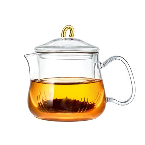 Heat Resistant Glass Teapot Set Clear 1000ml Glass Teapot Set And