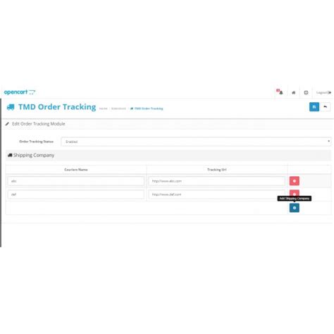 OpenCart Order Tracking