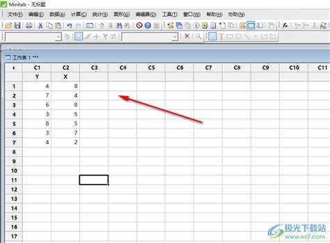如何用minitab求线性回归方程式？ Minitab17计算简单的线性回归方程式的方法 极光下载站