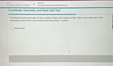 UNIT 7 LESSON 13 Coordinate Geometry And Nets StudyX