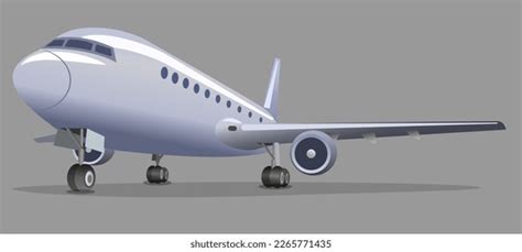 Passenger Plane On Earth Vector Illustration Stock Vector Royalty Free