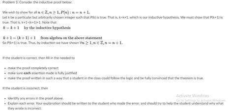 Solved Problem Consider The Inductive Proof Below We Chegg