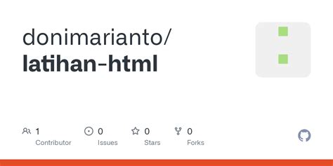 GitHub Donimarianto Latihan Html