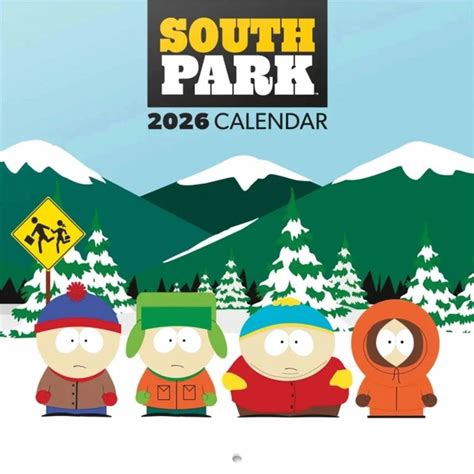 South Park Calendar 2026 Entertainment Month To View £1398