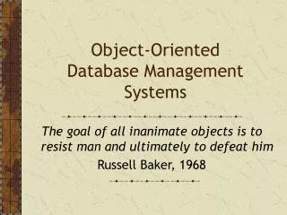 PPT Object Oriented Database Management Systems ODBMS PowerPoint