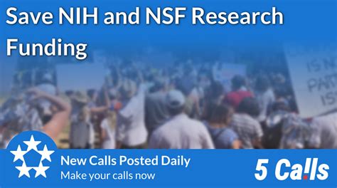 Save Nih And Nsf Research Funding ⭑ 5 Calls