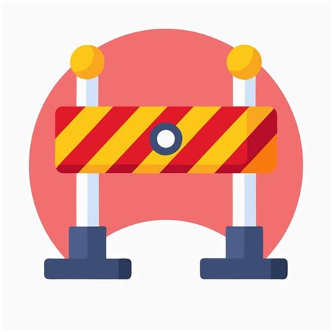 Barrier Clip Art Icon For Safety And Traffic Control Premium Ai