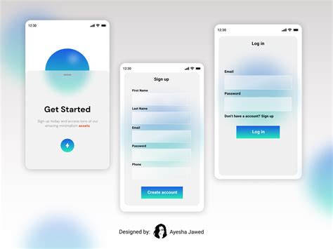 Ui Design Login Signup Page By Ayesha Jawed On Dribbble