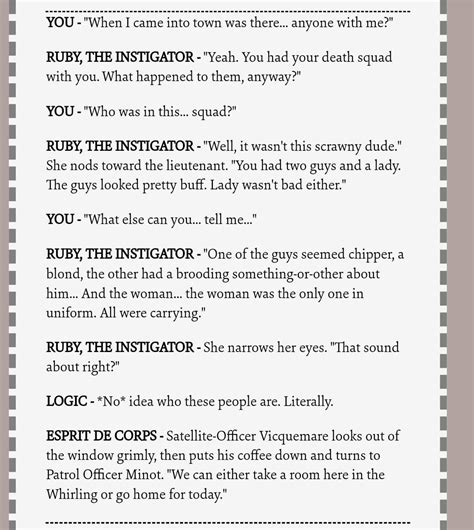 The Way Ruby Describes Your Peeps Is Glorious R Discoelysium