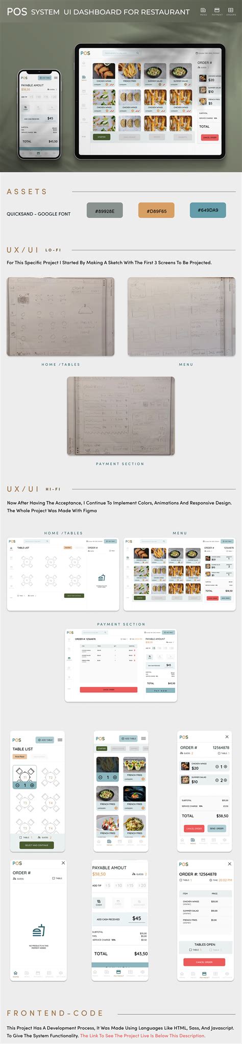 POS System UX UI Process On Behance
