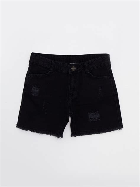 Ripped Detailed Cotton Girl Jean Shorts S22783z4 326 S22783z4 326
