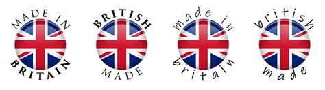 영국에서 간단한 제작 영국 3d 버튼 기호 유니온 잭 플래그와 동그라미 주위 텍스트입니다 품위와 캐주얼 글꼴 버전입니다 3차원 형태에 대한 스톡 벡터 아트 및 기타 이미지