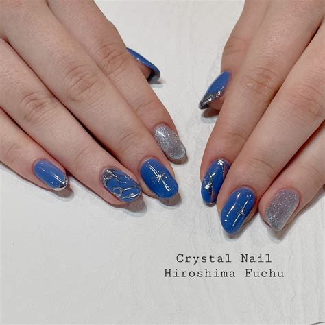 青色ネイル Crystal Nail イオンモール広島府中店