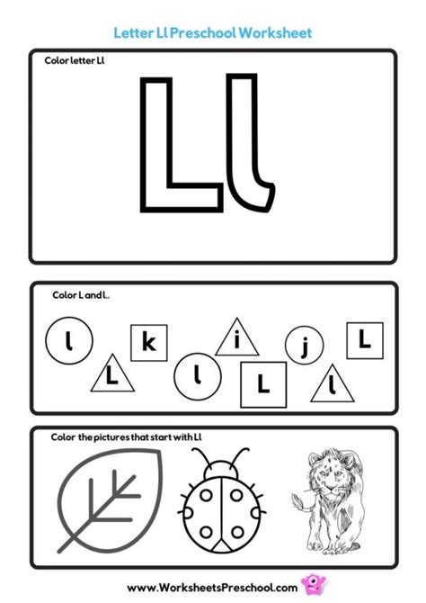 Letter L Worksheets 4 Free PDF Printables