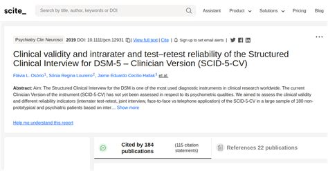 Citation Report Clinical Validity And Intrarater And Testretest