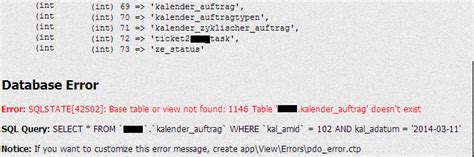 Mysql Cakephp Error Sqlstate 42s02 Table Not Found But Exist