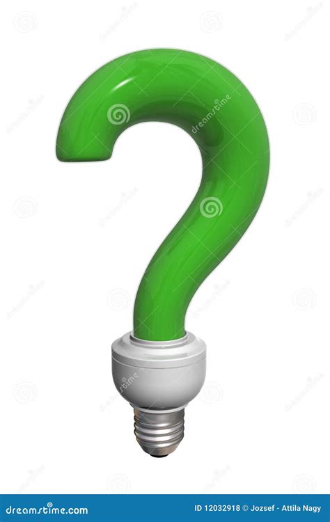 Green Question Bulb Stock Illustration Illustration Of Request 12032918