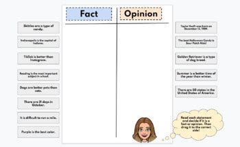 Fact And Opinion Drag And Drop Digital Google Slides Editable