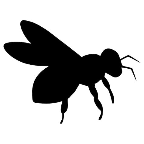 Premium Vector Black Bee Or Insect Silhouette
