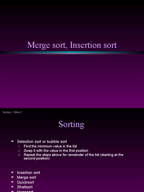 Insertion Merge Sort Pdf Discrete Mathematics Algorithms