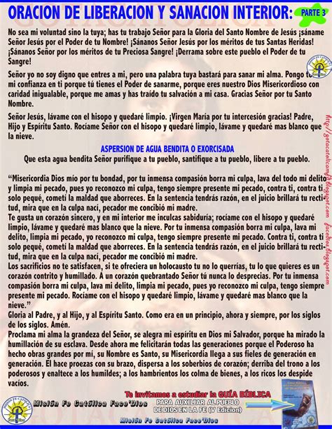 GOTA Católica Gotas de Dios ORACION DE LIBERACION Y SANACION INTERIOR