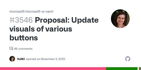 Proposal Update Visuals Of Various Buttons · Issue 3546 · Microsoft