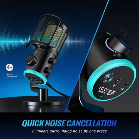 Fifine Ampligame Am6 Condenser Mic With Game Chat Mix Noise Suppressi