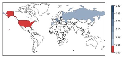 Python Place Ticks In The Middle Of Each Color In Descrete Colorbar Stack Overflow