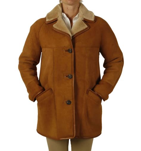 Ladies Classic Sheepskin Coat From Simons Leather