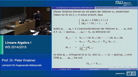 Lineare Algebra I Vorlesung 12 YouTube