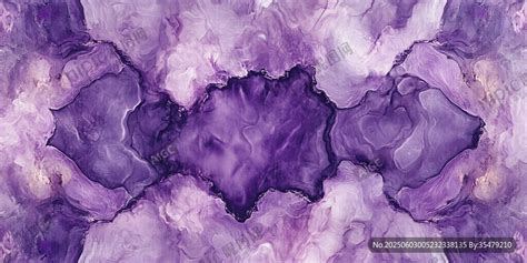 Ai创作图紫色 纹理 抽象 图案 艺术 水彩 渲染 色彩 梦幻 对称 流体 渐变 柔和 背景 创意 昵图网
