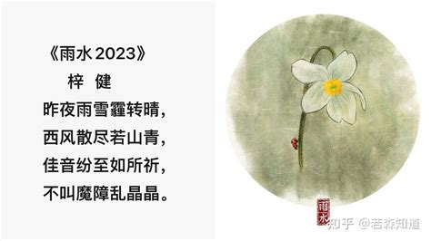 昨夜雨雪霾转晴西风散尽若山青今日雨水 知乎