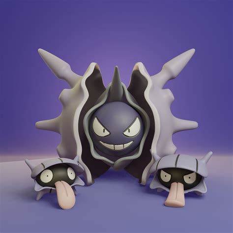 Pokemon Shellder And Cloyster 3d Model 3d Printable Cgtrader
