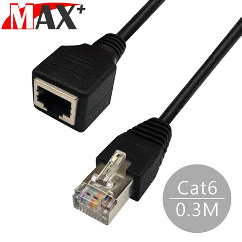 Max 03m Cat6 公對母 Rj45 高速網路延長線黑 網路線 Yahoo奇摩購物中心