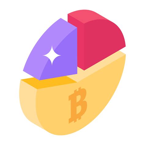 Bitcoin Pie Chart Vector In Isometric Design 6530892 Vector Art At Vecteezy