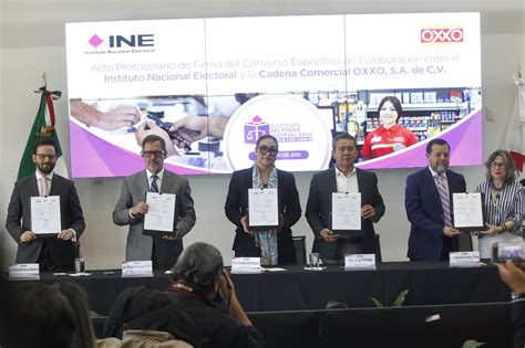 Firman Ine Y Oxxo Convenio De Colaboración Para Promover El Voto En El
