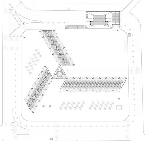 MMX Uses Scaffolding To Build A Cluster Of Origami Like Pavilions