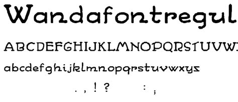 WandaFontRegular Font Fancy Various Pickafont