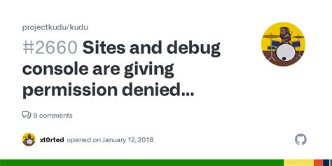 Sites And Debug Console Are Giving Permission Denied Errors When Trying To Edit Files · Issue